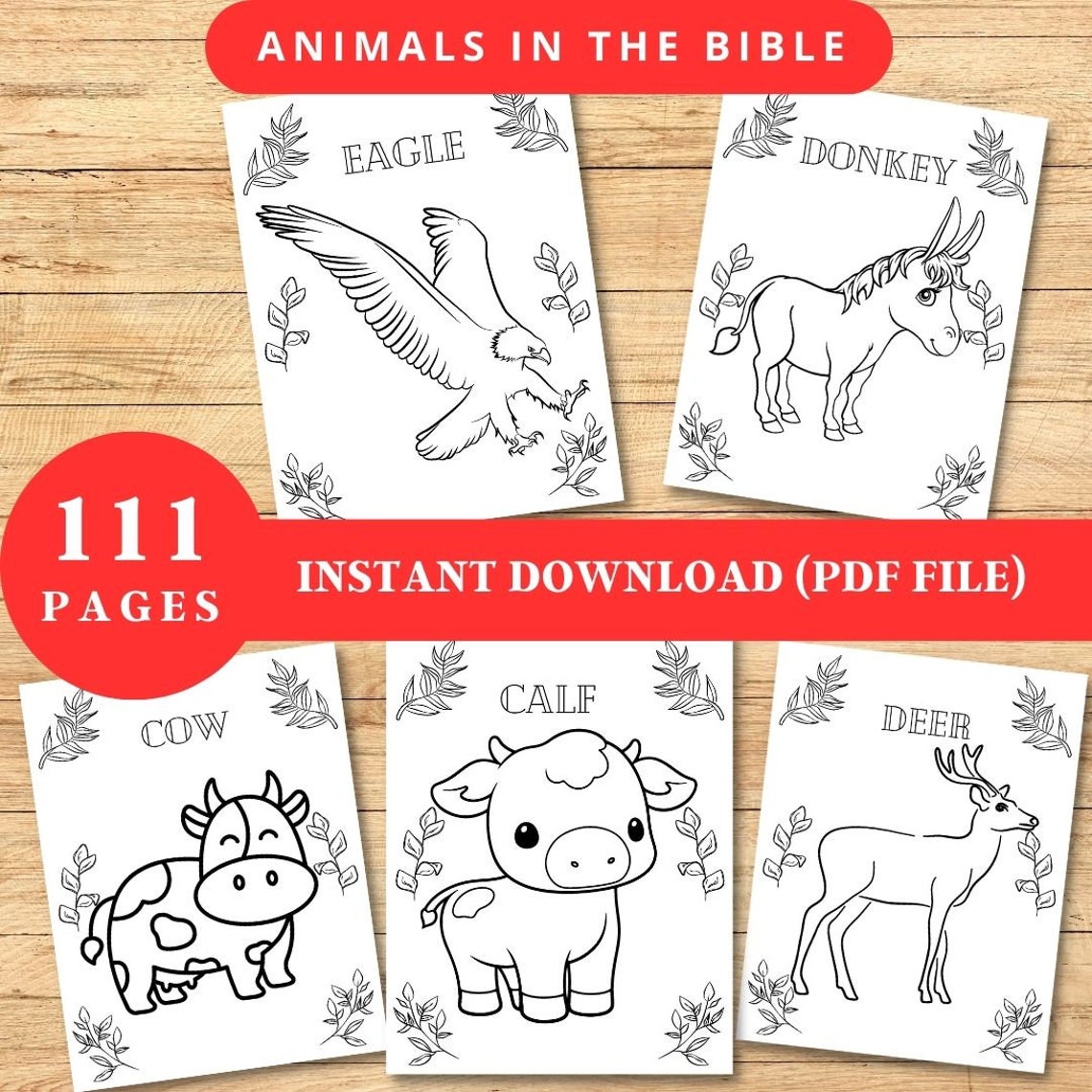 111 Printables Animals in the Bible Coloring Pages for - Etsy