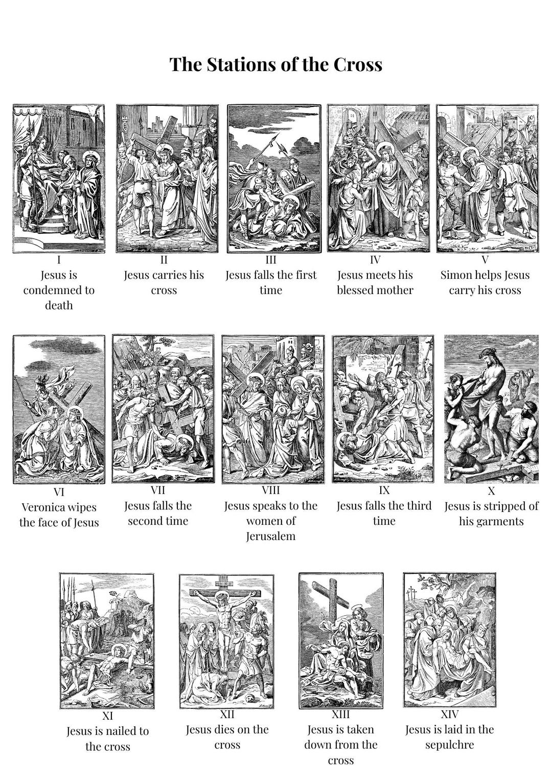 The Stations of the Cross Illustrations, Easter, Lenten Fun Learning ...