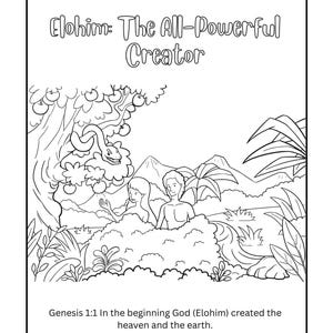 Names of God Coloring Pages: Bible Learning for Toddlers (a4/letter ...