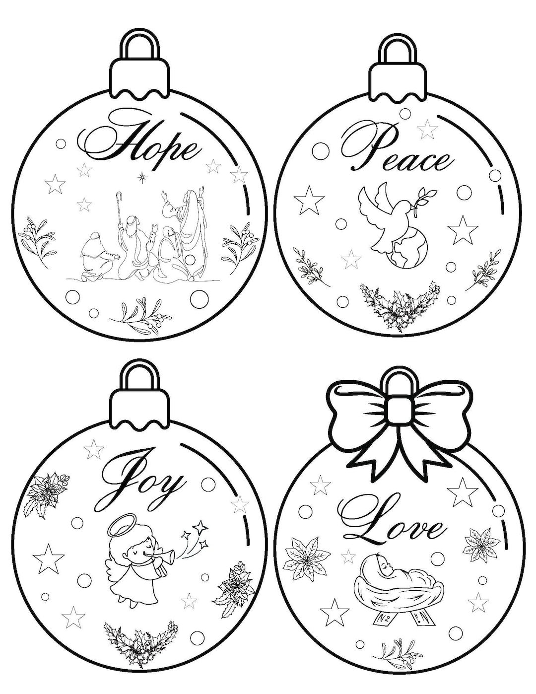 Advent Christmas Coloring Pages Printables - Christmas Decorations ...