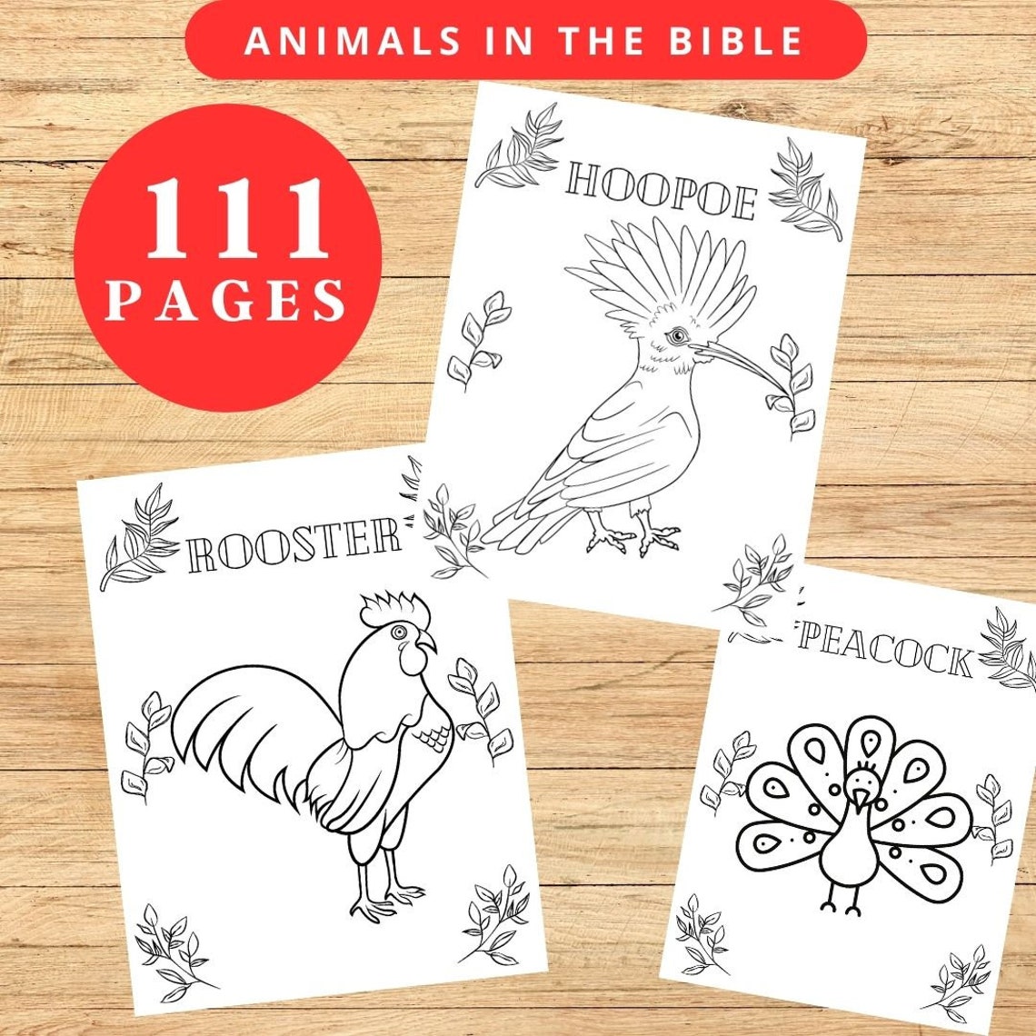 111 Printables Animals in the Bible, Coloring Pages for Kids, Large ...