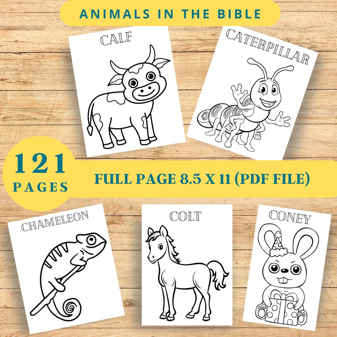 121 Printable Animals Coloring Pages for Kids Large & Simple - Etsy