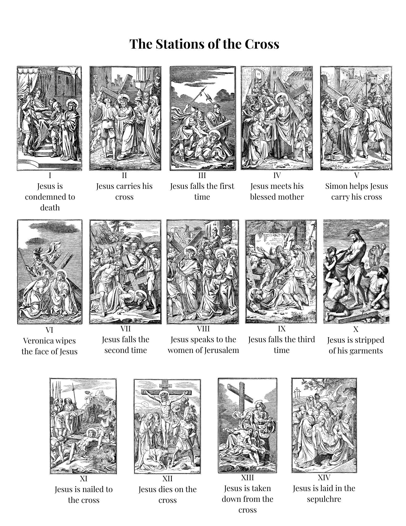 The Stations of the Cross Illustrations, Easter, Lenten Fun Learning ...