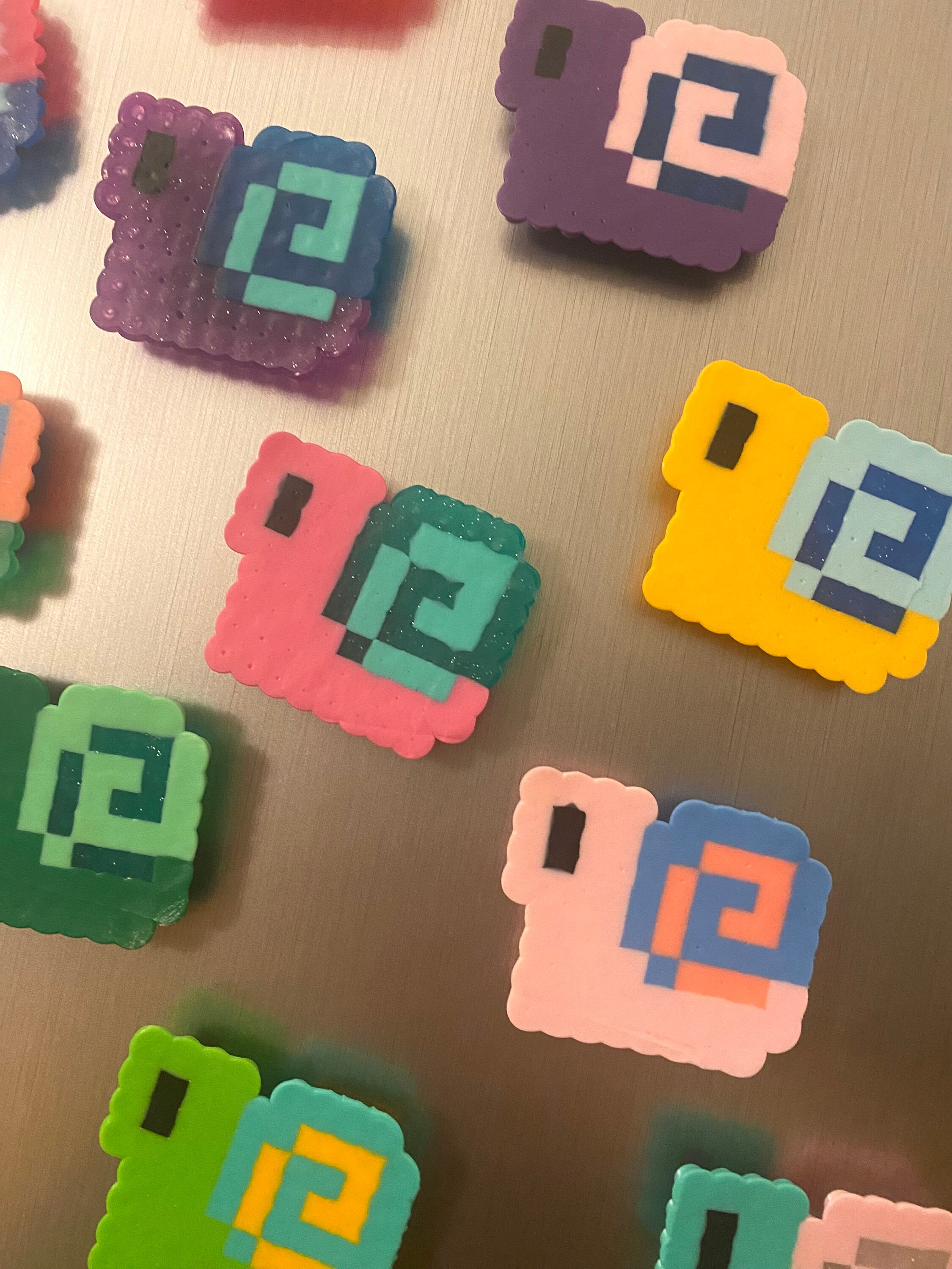 Cute Snail Magnets Mystery Colored Snail Made From Perler Beads - Etsy