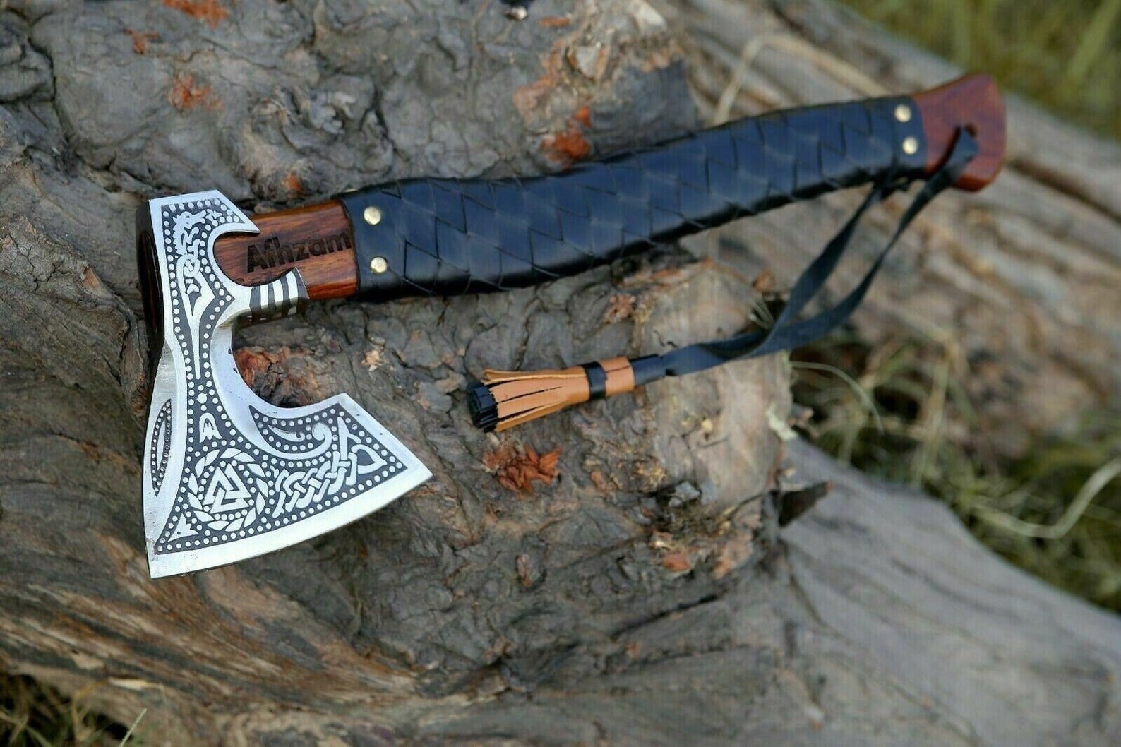 Viking Axe, Handmade Bushcrafting Camping Axe, Gift for Him, Gift for ...