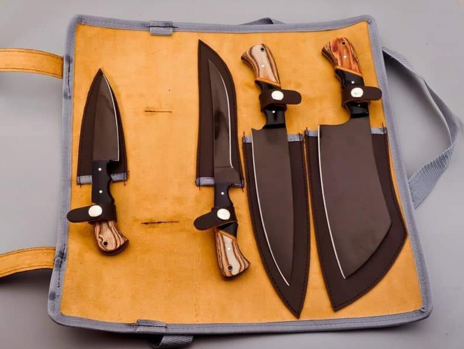 Kitchen Knive Set, Handmade Chef Knives Set, Beautiful Gift Set, Gift ...