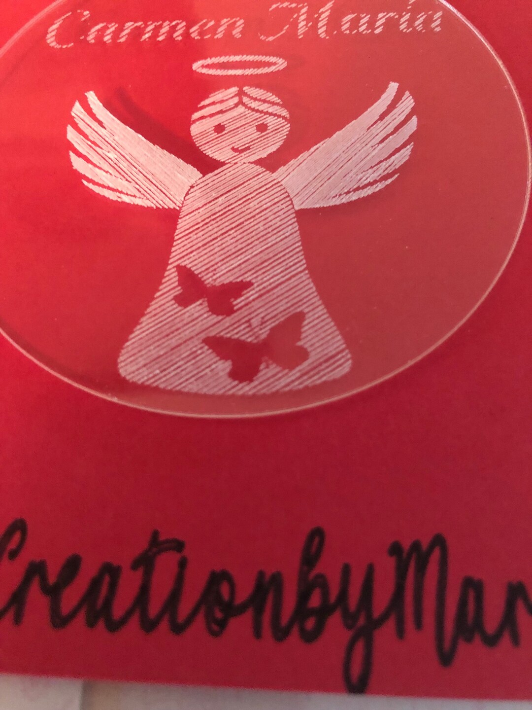 Personalized Engraved Acrylic Angel Christmas Ornaments - Etsy