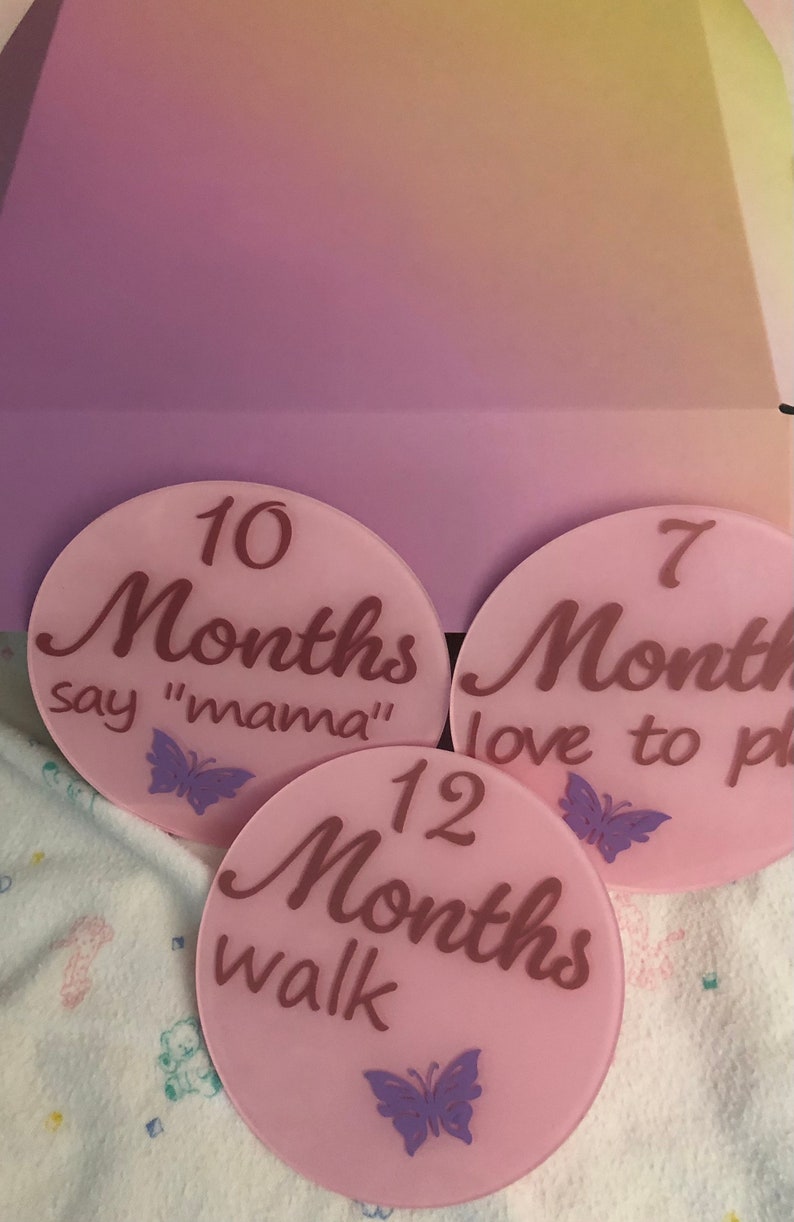 Baby Developmental Milestones Acrylic Discs With Truly Scientific ...