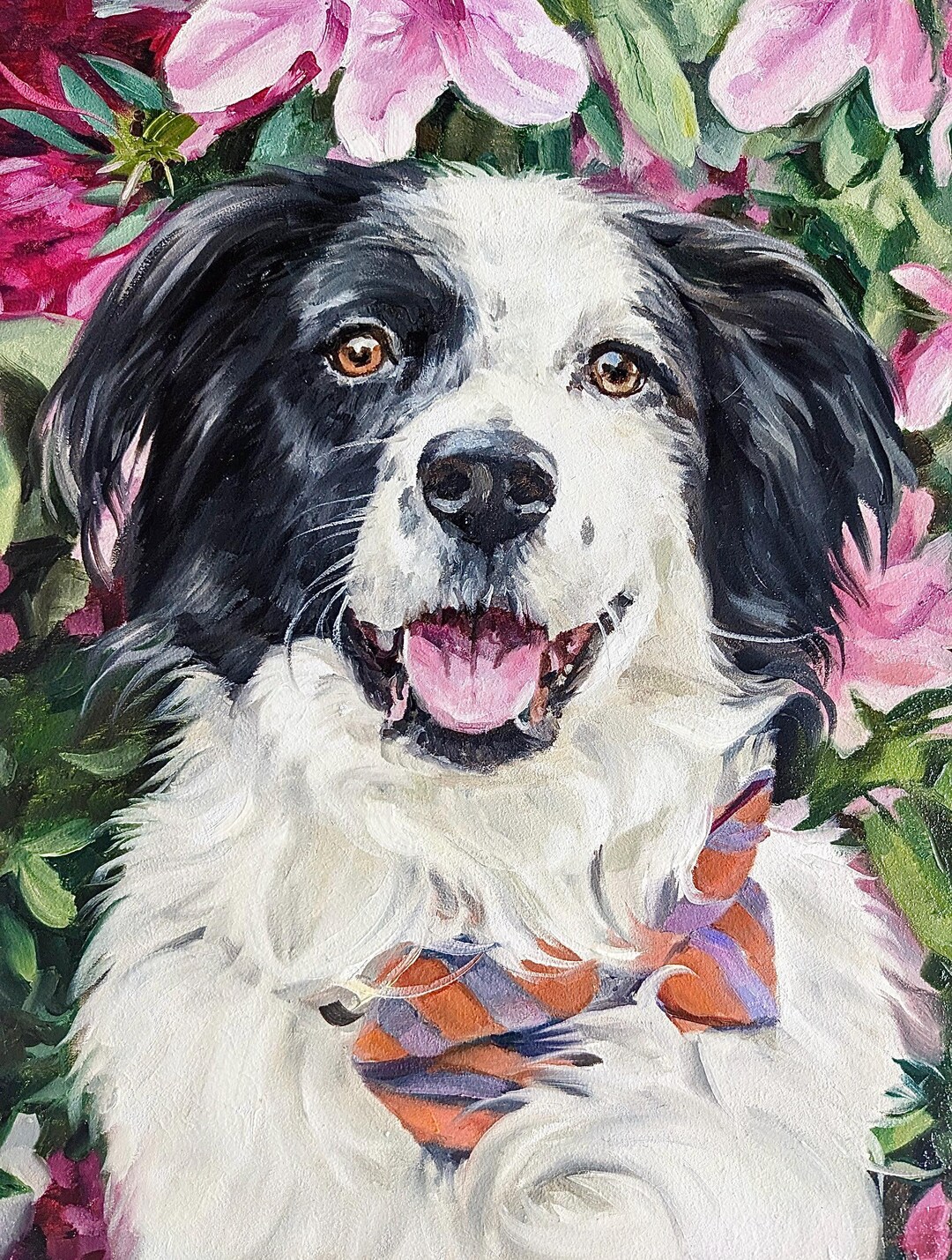 Custom Pet Portrait - Handmade Oil Painting for Dogs & Cats, Photo to ...