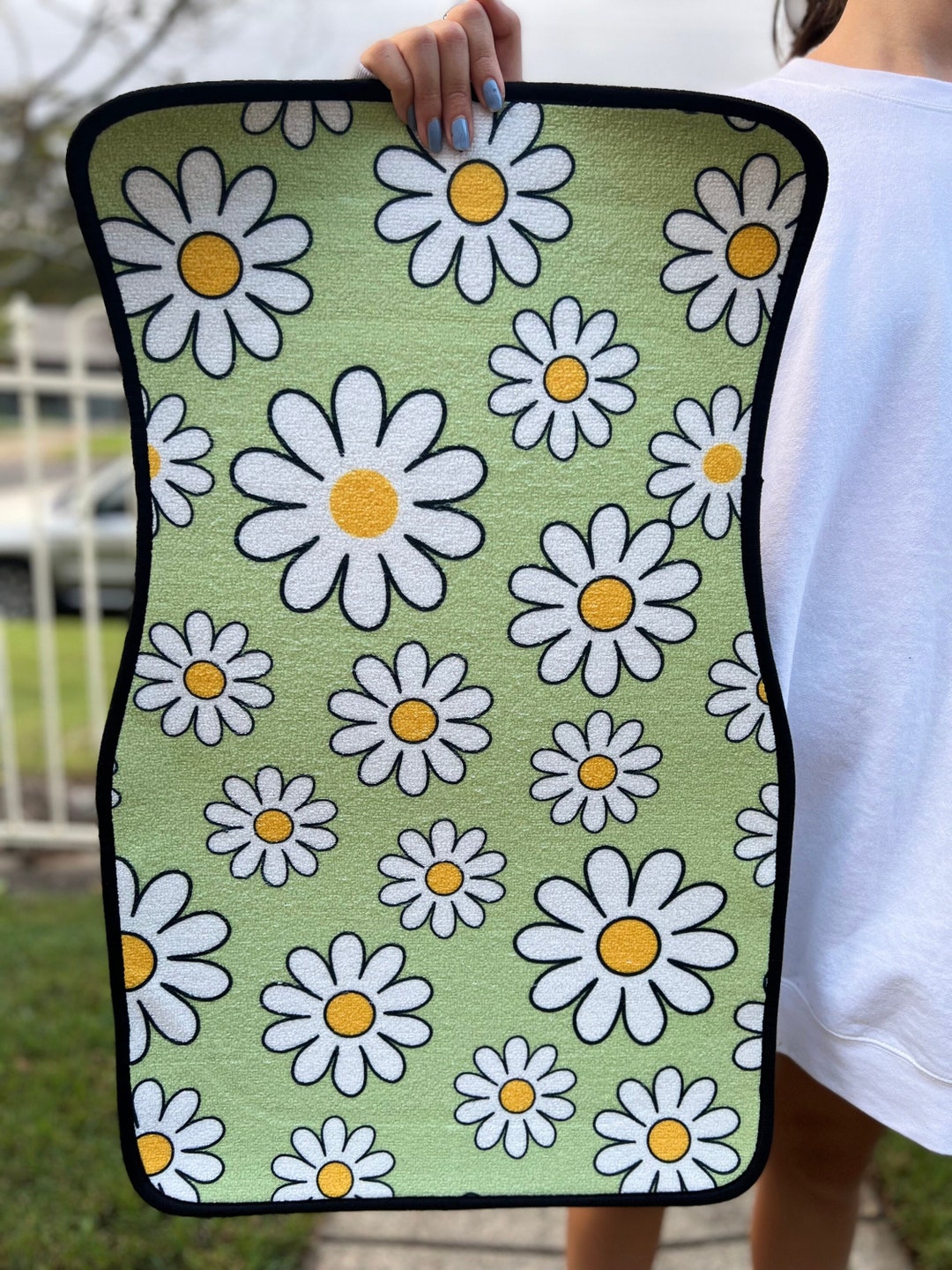 Sage Green Car Floor Mats, Hippie Car Mat, Car Accessories for Women ...