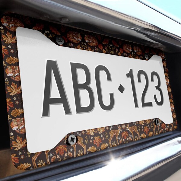 Fox License Plate Frame - Etsy