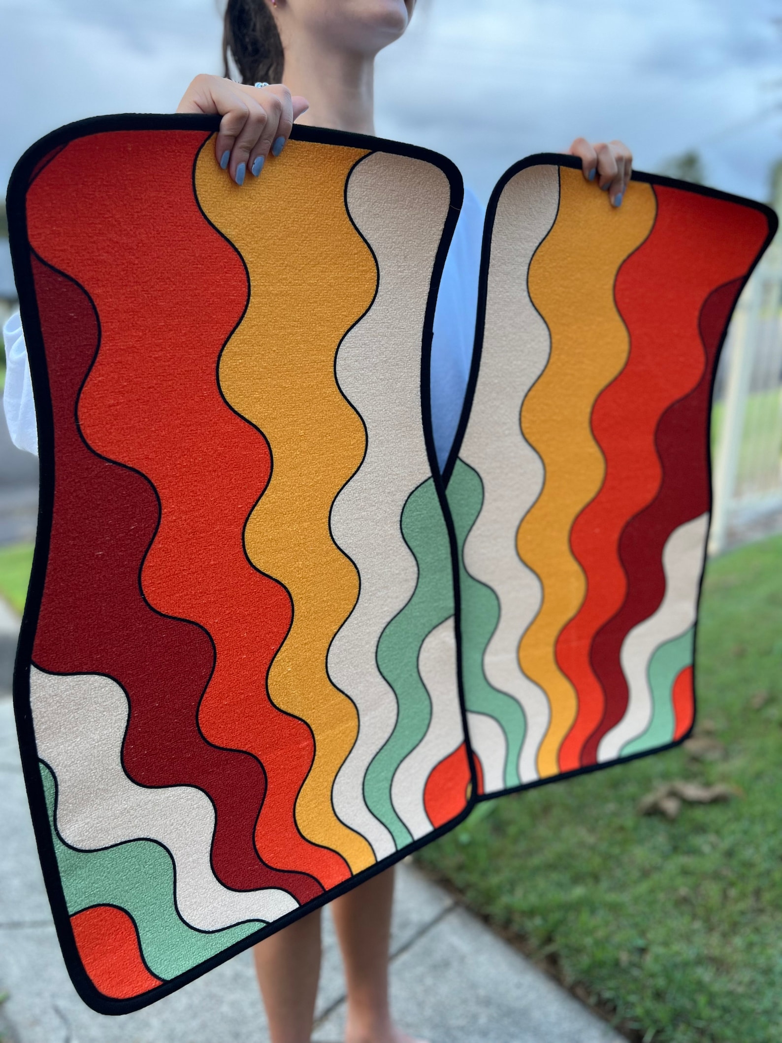 Retro Sun Ray Car Floor Mat Hippie Car Mat Car Accessories - Etsy