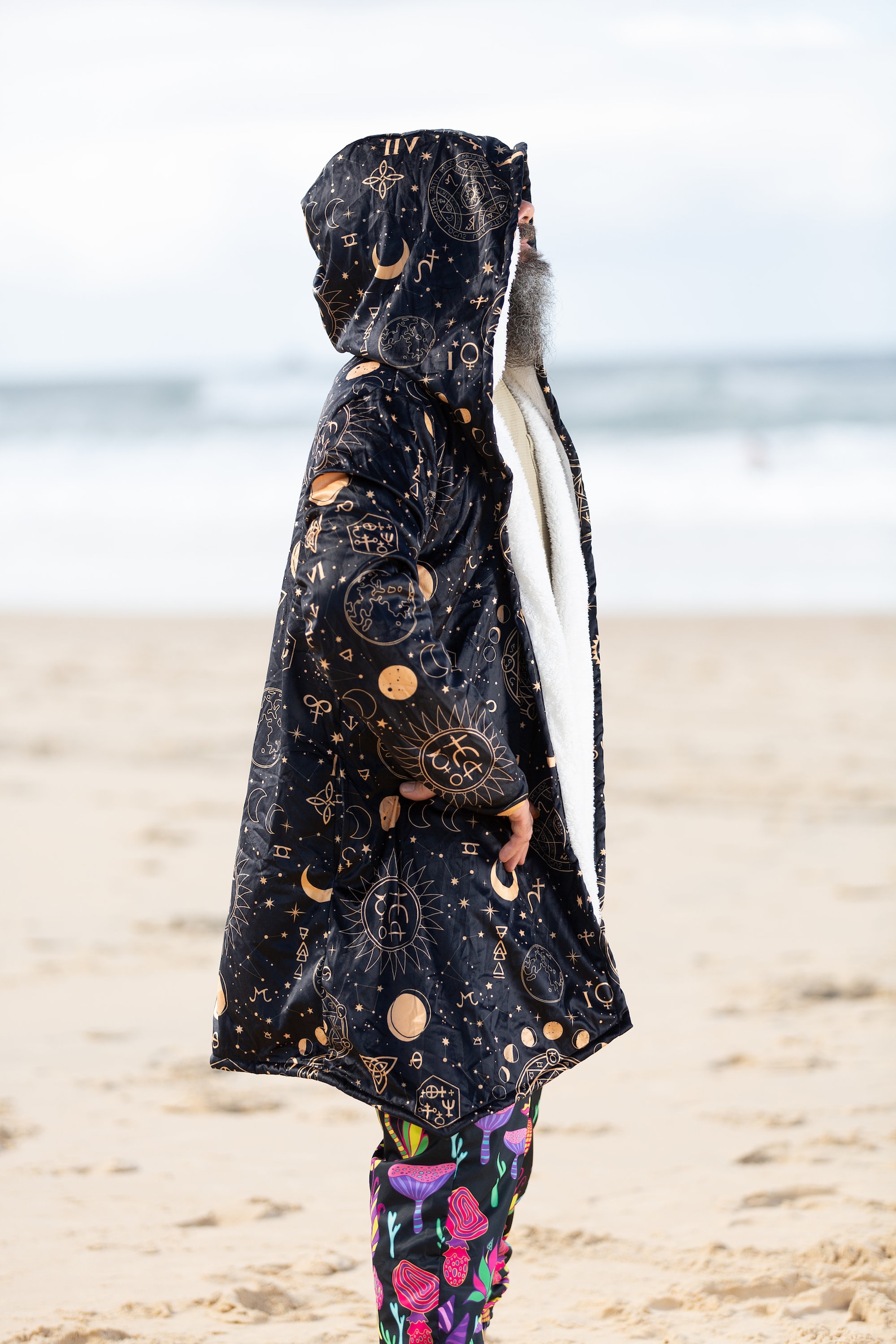 Celestial Hooded Cloak Cloak With Hood Festival Cloak - Etsy