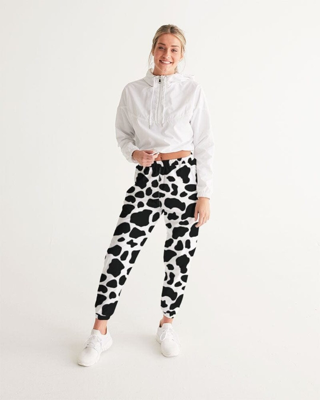 Cow Print Joggers Women, Womens Track Pants, Festival Clothing, Trendy ...