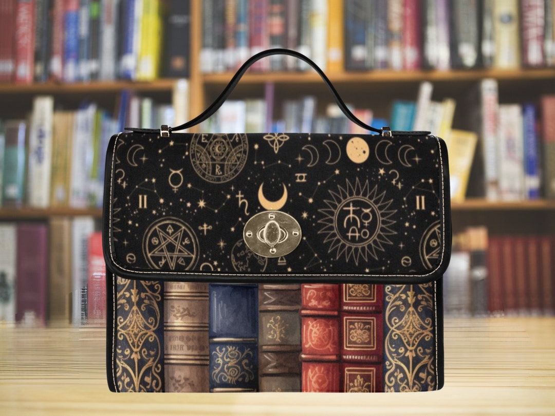 Celestial Book Purse, Dark Academia Book Bag, Book Satchel, Witchy ...