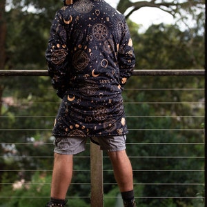 Celestial Hooded Cloak, Cloak With Hood, Festival Cloak, Psychedelic ...