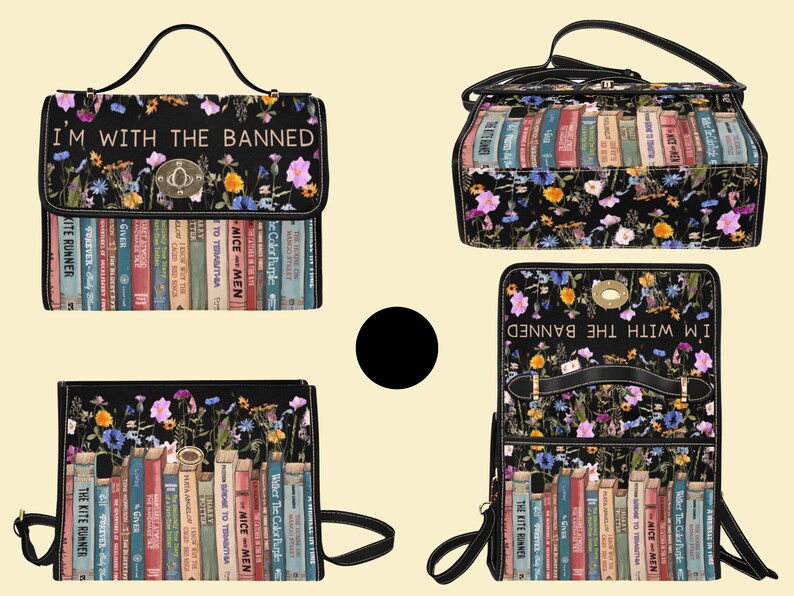 Banned Books Purse, I'm With the Banned Book Bag, Bookcore Satchel Bag ...
