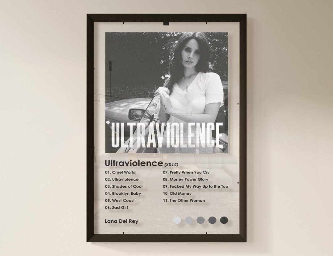 Ultraviolence Album Poster Wall Art Music Print for Home and Office ...