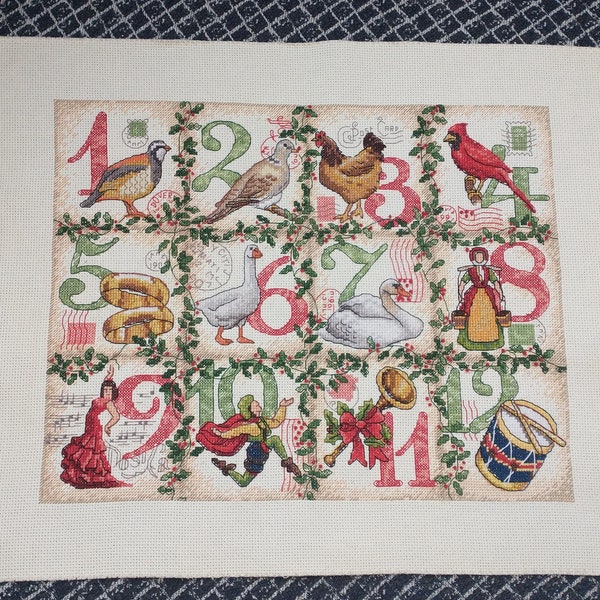 12 Days of Christmas Cross Stitch - Etsy