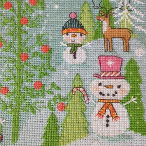 Personalized Christmas Stocking With Hand Embroidered Snowmen. Original ...