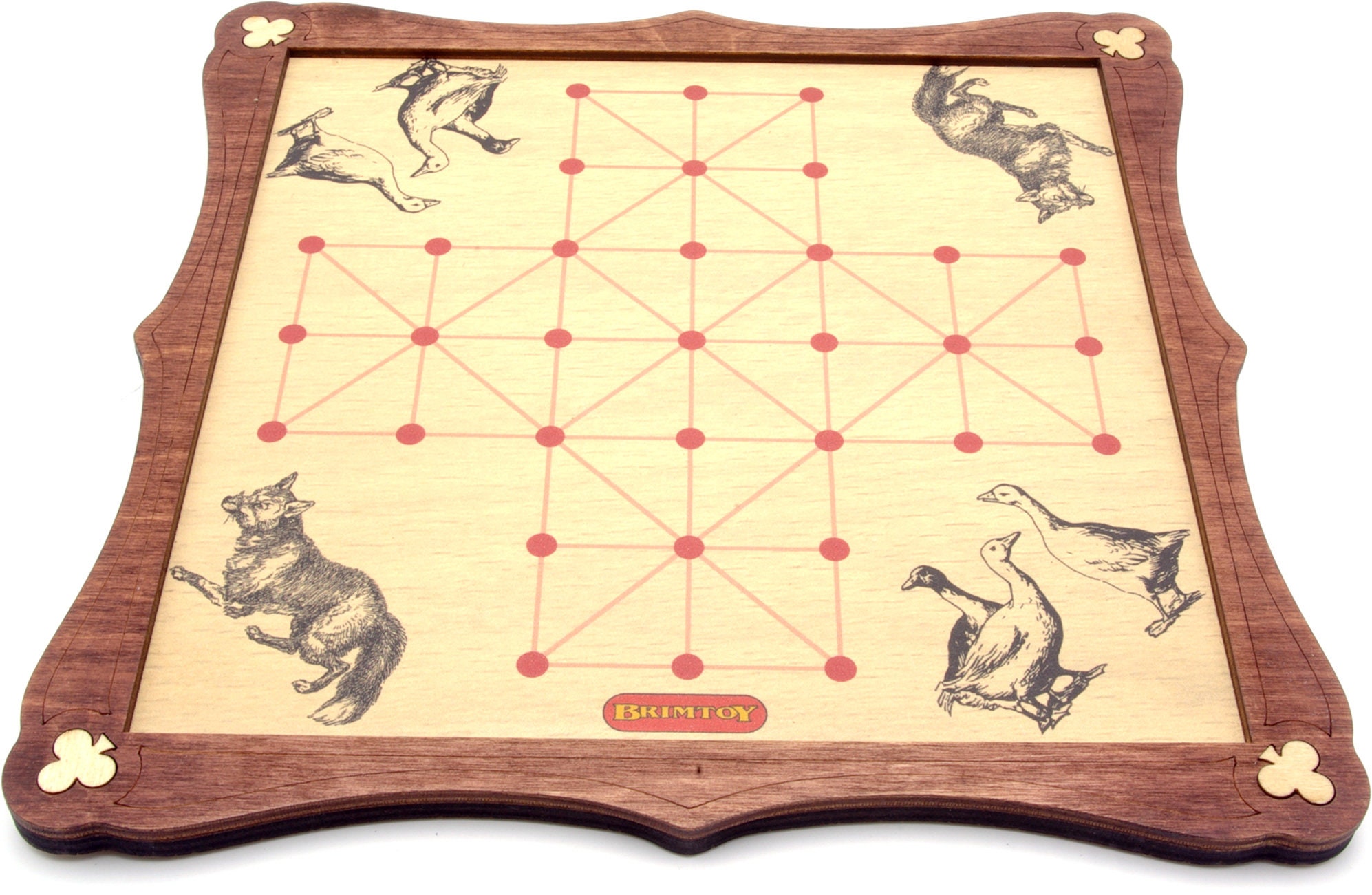 Brimtoy Fox & Geese Traditional Wooden Board Game - Etsy