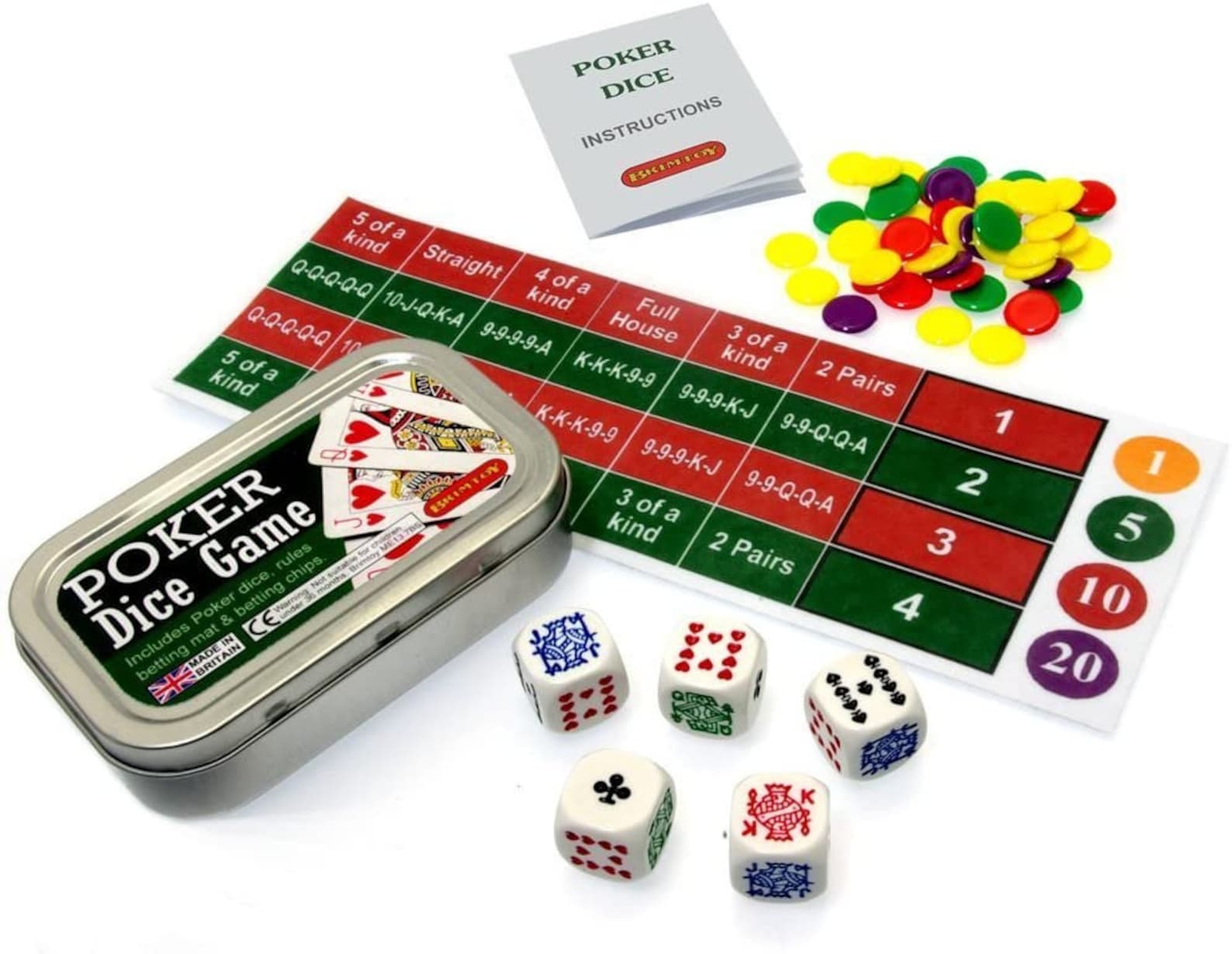 Brimtoy Pocket / Travel Poker Dice Game - Etsy UK
