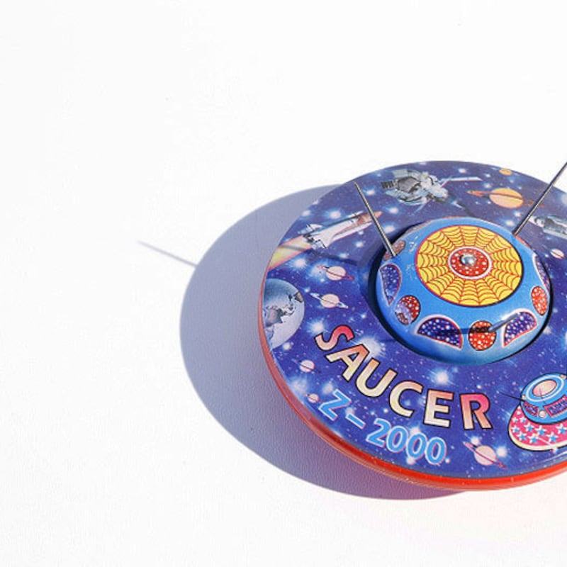 Tin Toy Flying Saucer - Etsy UK