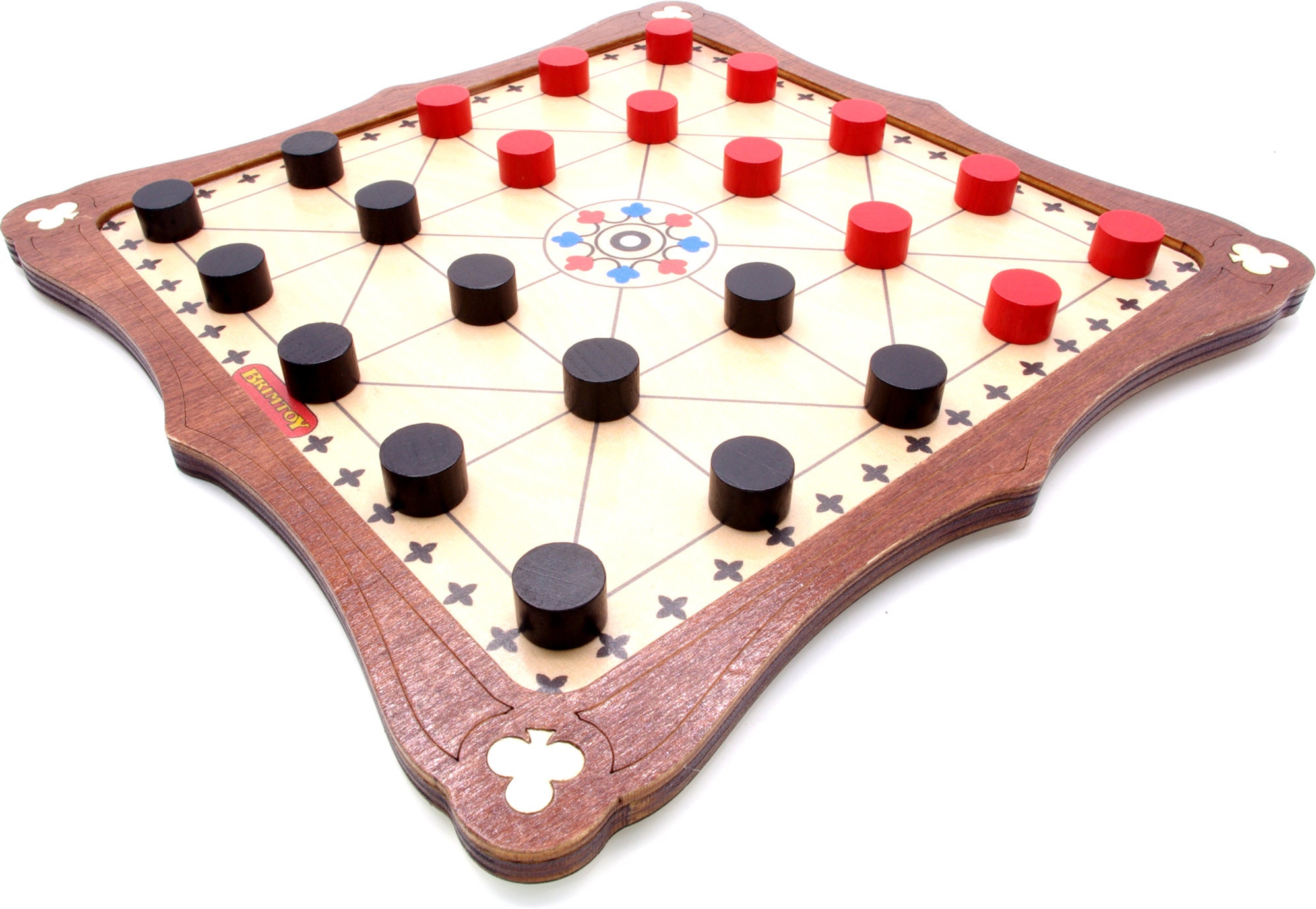 Brimtoy Alquerque Traditional Wooden Board Game - Etsy