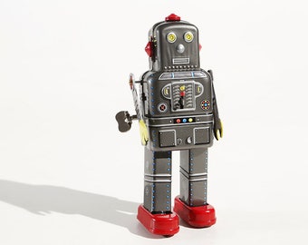 Blue Radar Robot Tin Toy - Etsy UK