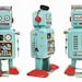 Blue Radar Robot Tin Toy - Etsy UK