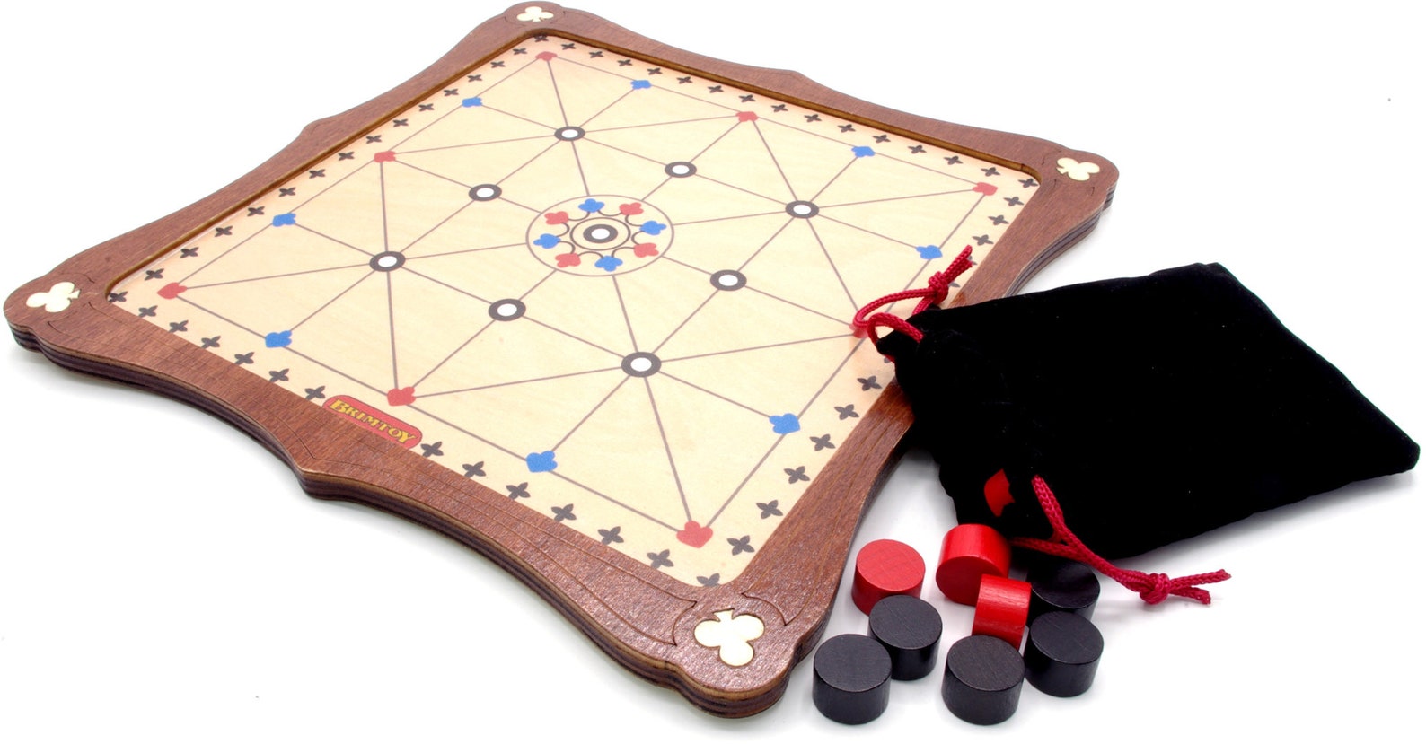 Brimtoy Alquerque Traditional Wooden Board Game - Etsy