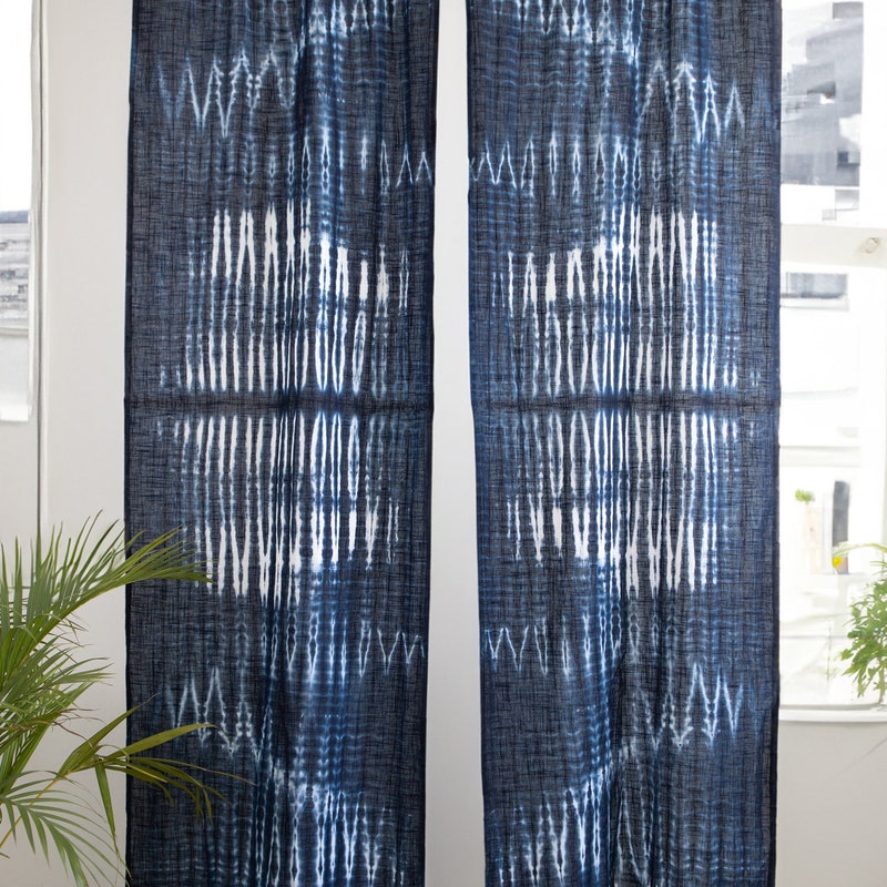 Indigo Curtains - Etsy