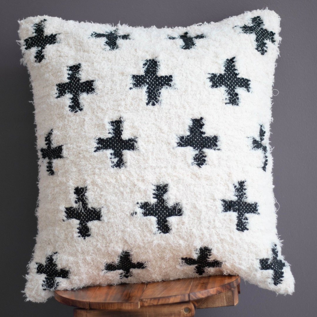 Swiss Cross Pillow Cover: White Cotton Throw Cushion - Etsy