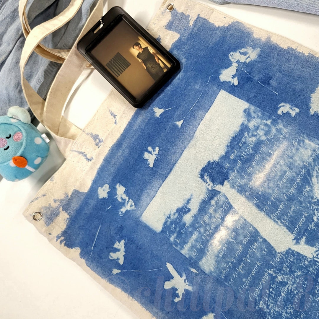 INDIGO RM Wildflower Tote Bag Solarfast Cyanotype Print - Etsy