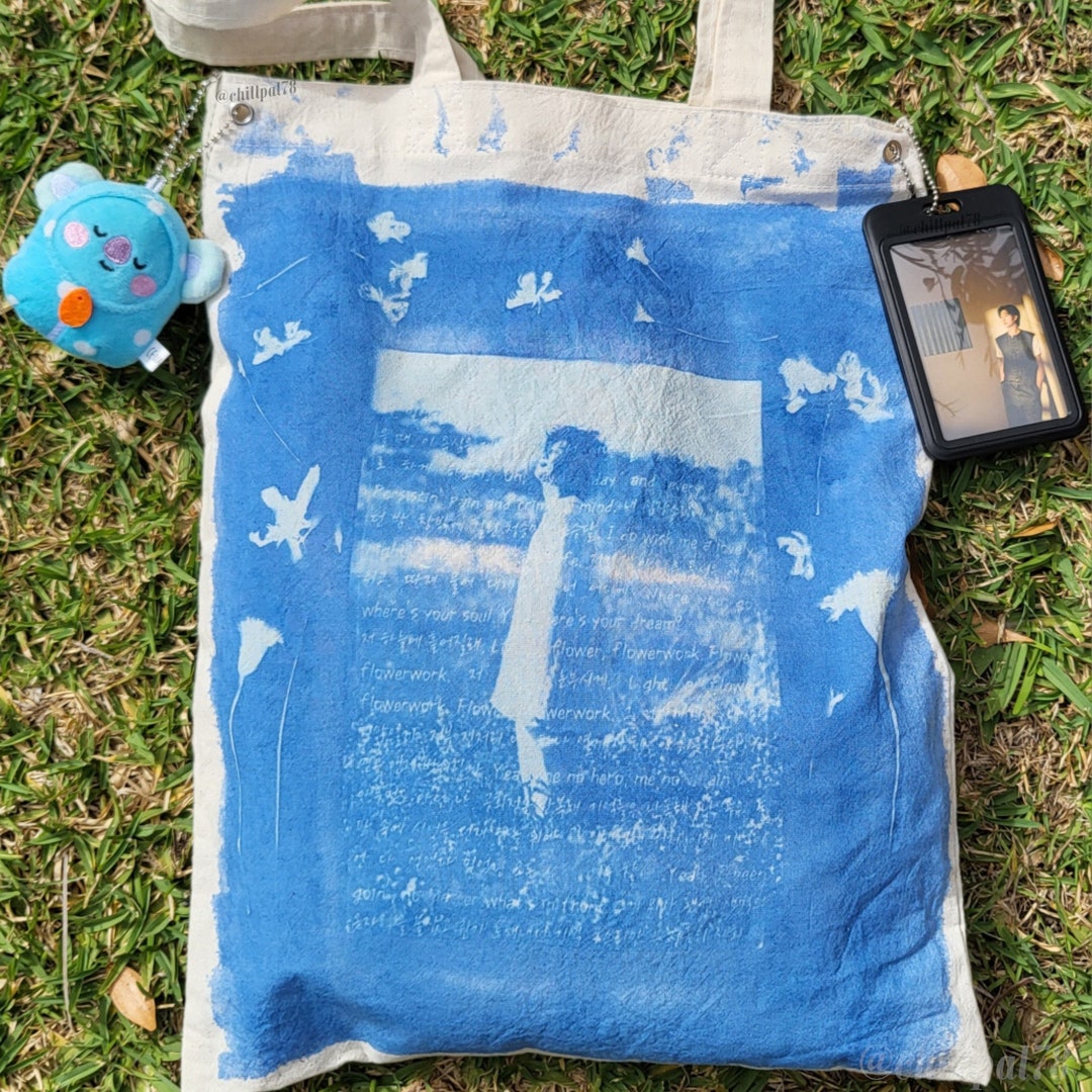 INDIGO RM Wildflower Tote Bag Solarfast Cyanotype Print - Etsy