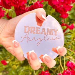 Acrylic Nailfie Disc Nail Photo Prop Disc, Nail Technician Prop ...