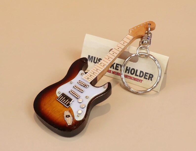Wooden Guitar Keyrings / Keychains 2 - Etsy