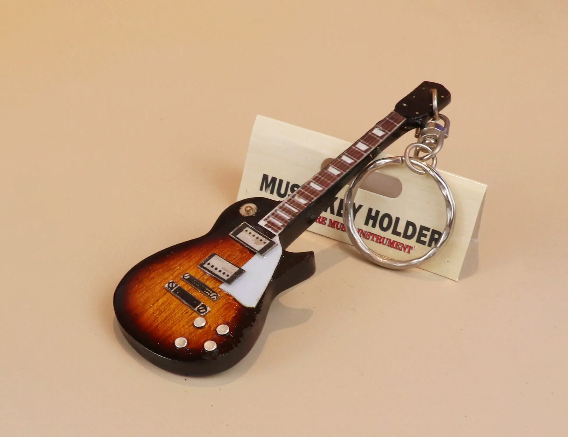 Wooden Guitar Keyrings / Keychains 2 - Etsy