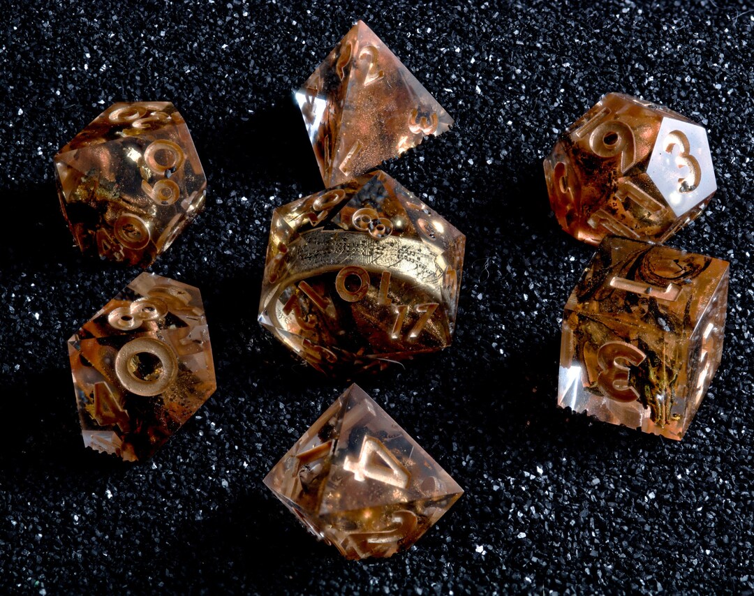 Dice Set, LOTR, Sauron Dice, Dungeons and Dragons, One Ring, Handmade ...