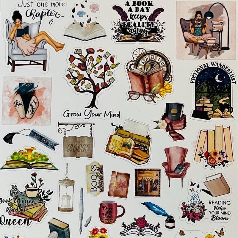 Book Stickers - Etsy