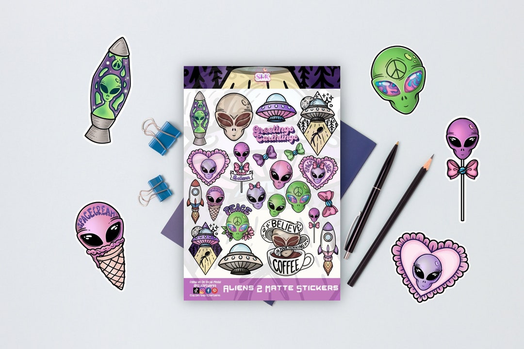 Aliens 2 Stickers Durable Waterproof Vinyl Stickers Stickers Sticker ...