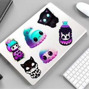 Creepy Cute Creatures Stickers Durable Waterproof Vinyl Stickers Cute ...