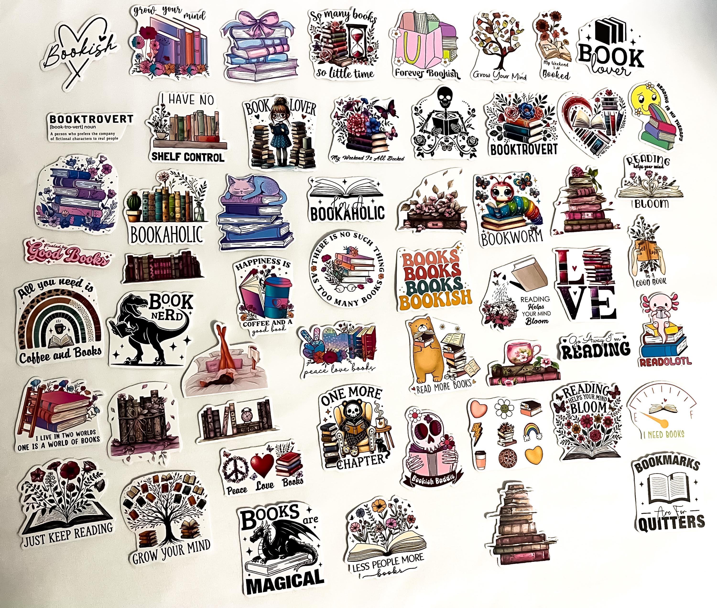 Bookish Sticker Pack: Waterproof Vinyl Decals for Book Lovers - Etsy