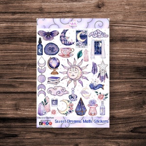 Sweet Dreams Sticker Sheet Durable Waterproof Vinyl Sticker Pack ...