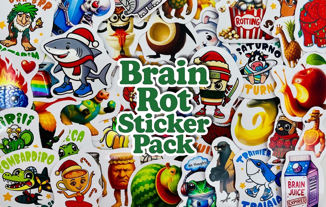 Brainrot 2 Sticker Pack | Viral Meme Chaos Stickers | Gen Alpha ...
