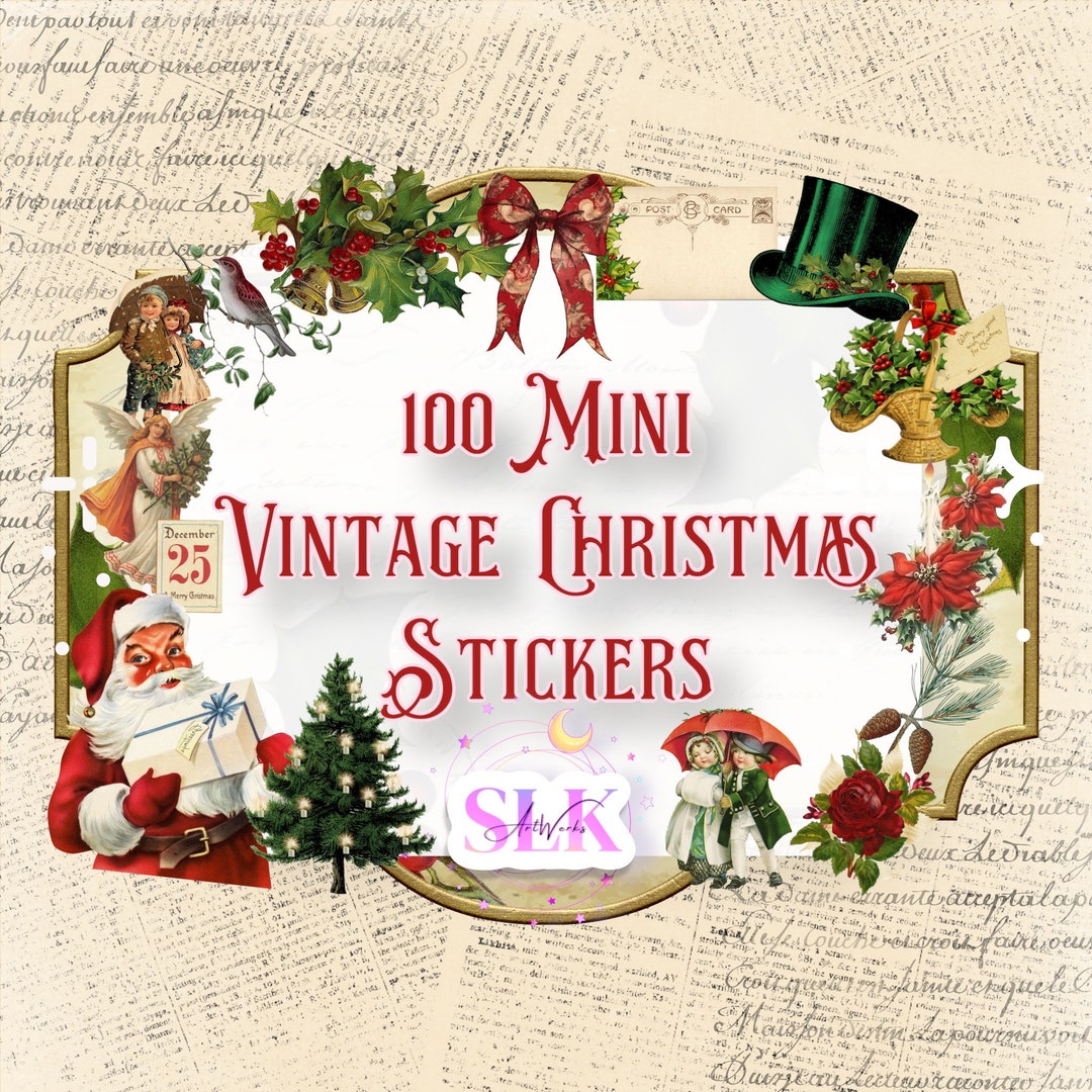100 MINI Weather/fade Resistant Random Vintage Christmas Mystery Pack ...