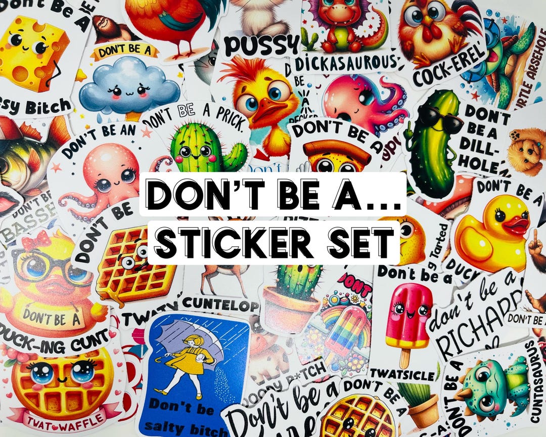 50 Don’t Be A… Sticker Pack - Die Cut Stickers Pack - Notebook/planner ...