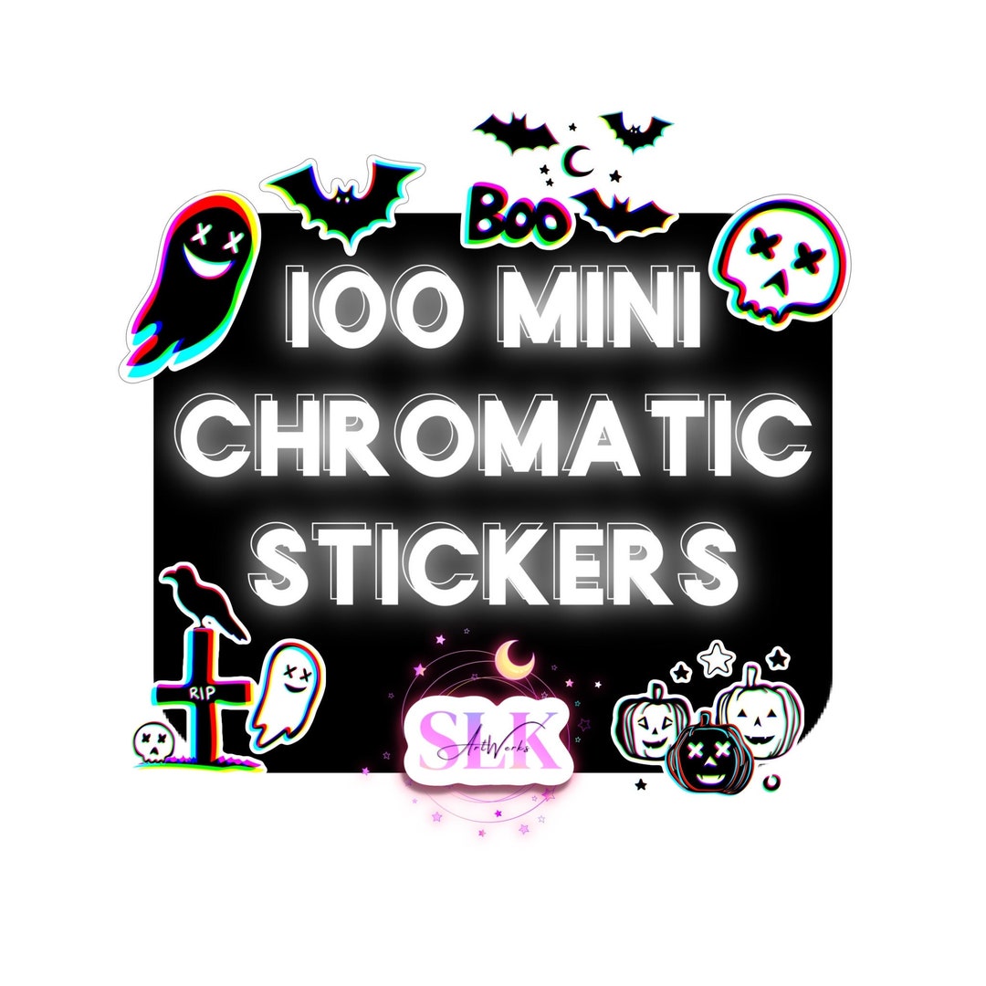 100 MINI Weather/fade Resistant Random Chromatic Halloween Sticker ...