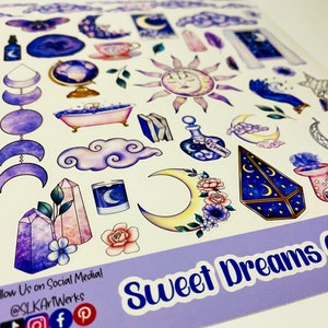 Sweet Dreams Sticker Sheet Durable Waterproof Vinyl Sticker Pack ...