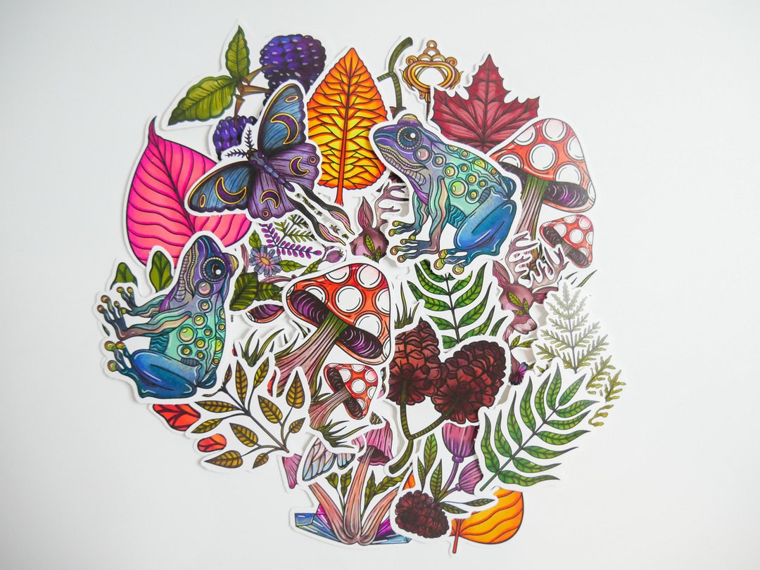 Dark Forest Waterproof Vinyl Stickers: Goblincore Sticker Pack - Etsy